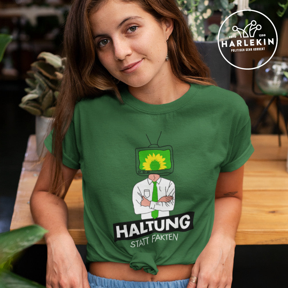 ORGANIC SHIRT MÄDELS • DIE GRÜNEN: HALTUNG STATT FAKTEN | Damen Premium ...