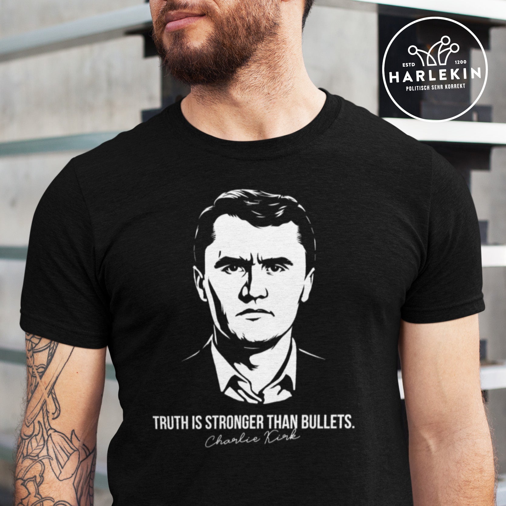 PREMIUM SHIRT BUBEN • TRUTH IS STRONGER THAN BULLETS - CHARLIE KIRK ...