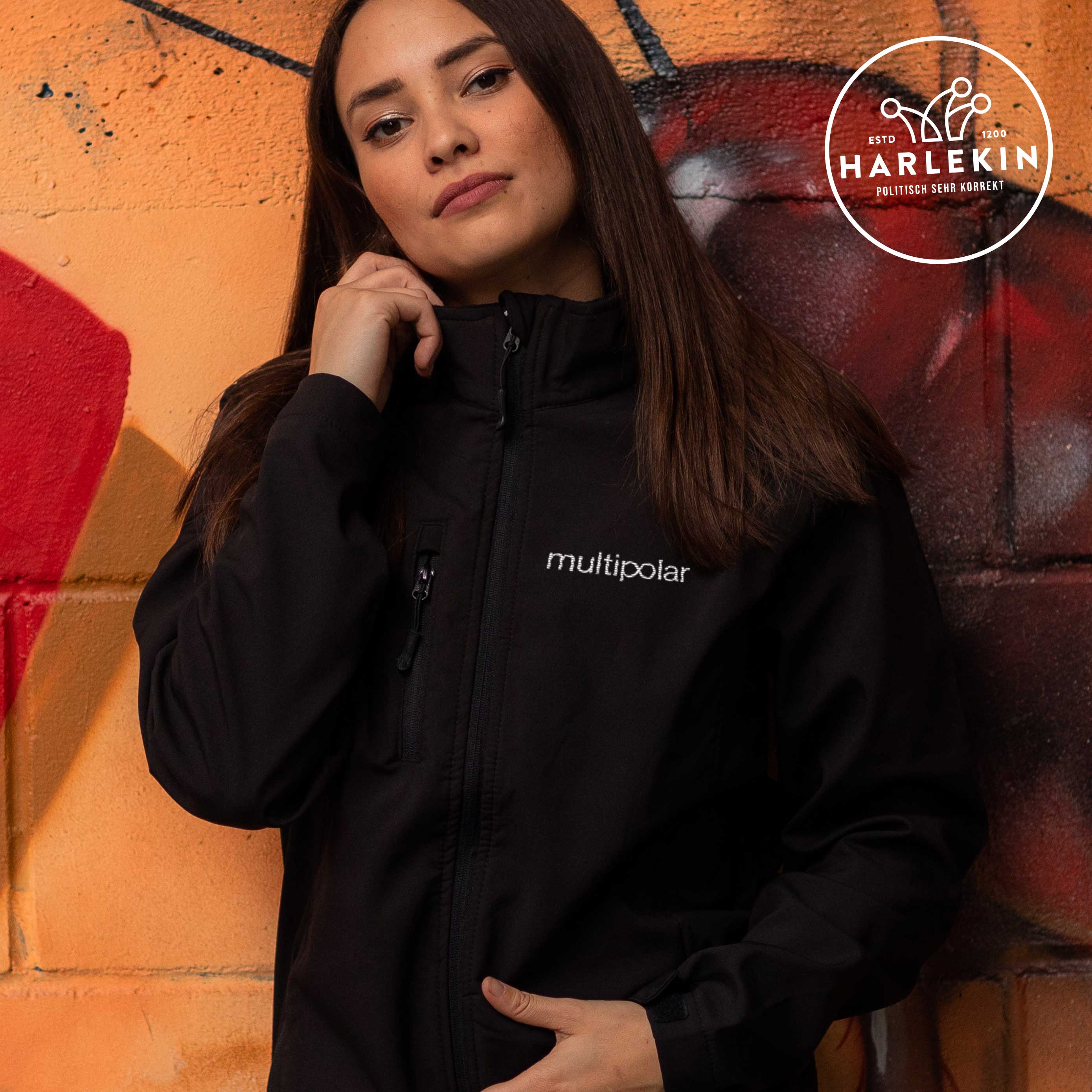 MULTIPOLAR SOFTSHELL JACKE MÄDELS / EDLER STICK • LOGO | Unisex ...