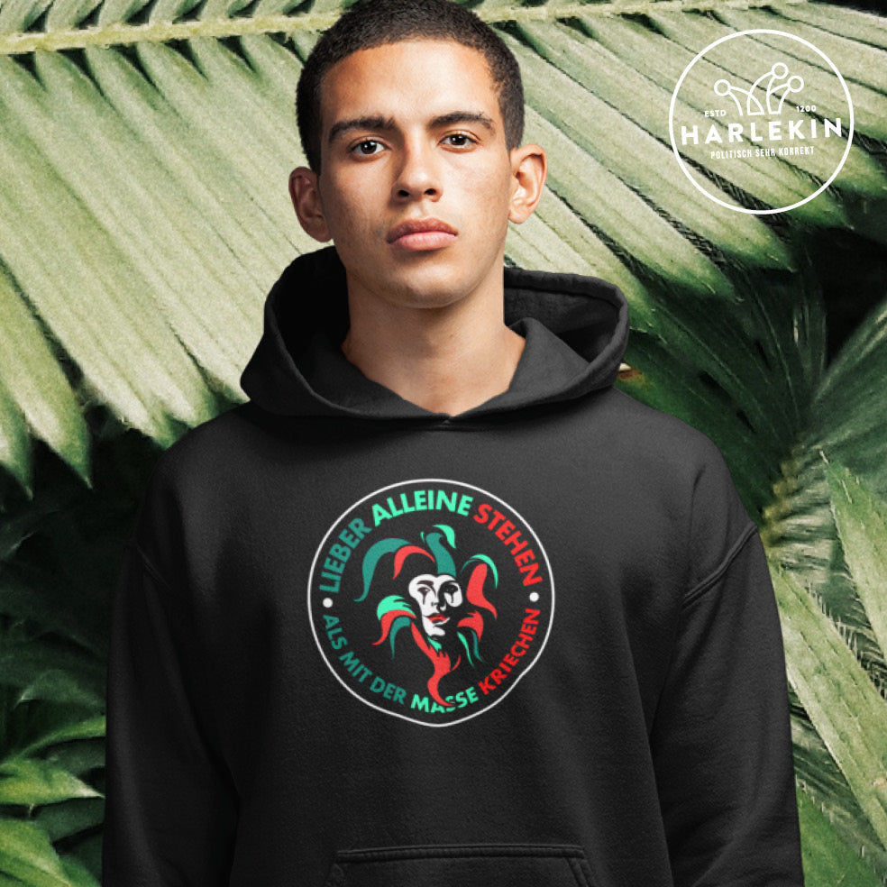 HOODIE BUBEN • HARLEKIN: LIEBER ALLEINE | Unisex Hoodie - harlekinshop ...
