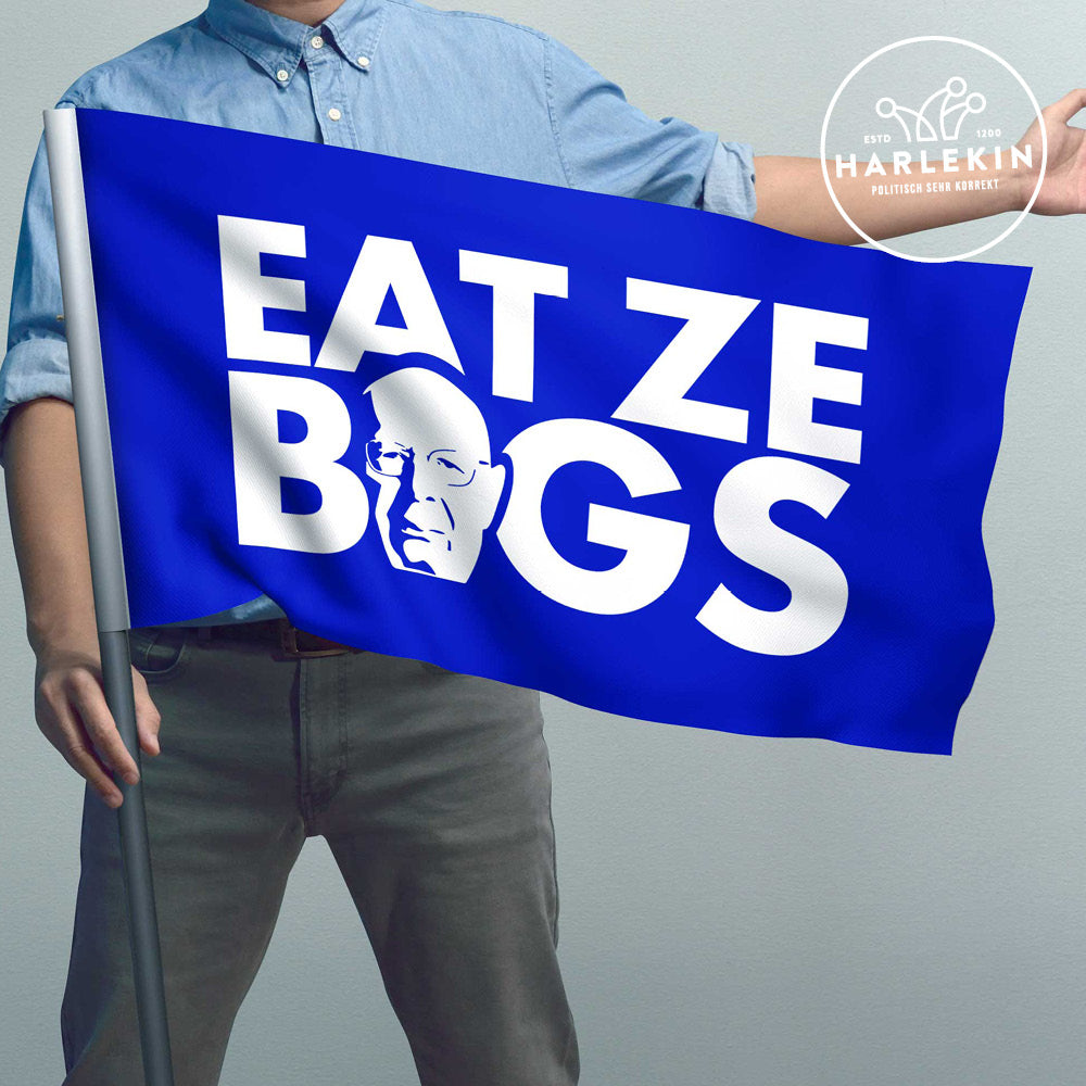 FLAGGE / SCHWENKFAHNE • KLAUS & DAS WEF: EAT ZE BUGS – HARLEKIN.SHOP